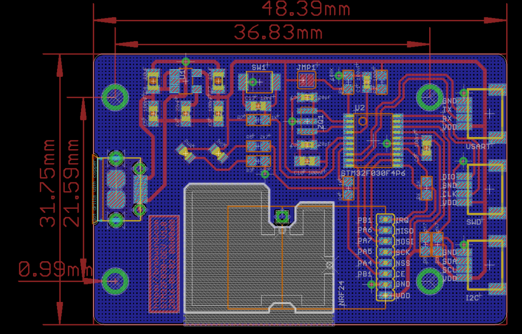 STM32: 含nRF24L01无线模块的STM32F030F4P6开发板 | 小伙伴们的智能之旅
